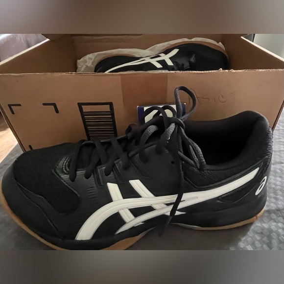 Asics | Shoes | Nwt Asics Mens Gel Rocket Black White Sneaker Shoes ...